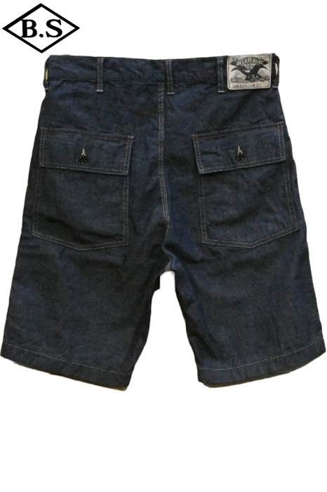 短パン / デラックスウエア DELUXEWARE 短パン DX100G SHORT BOTTOM INDIGO [アメカジ] [通販](バーンストーマー)