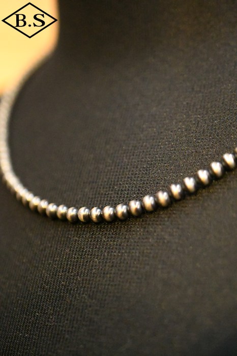 インディアンジュエリー / インディアンジュエリー FN30 ナバホ族 ナバホパールビーズチェーン 4mm 50cm [アメカジ] [通販](バーンストーマー)