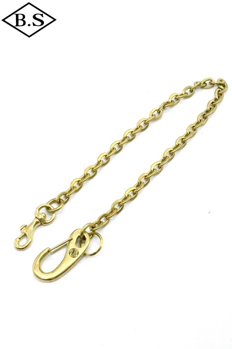 別注品 / BS オリジナル ウォレットチェーン JA-3076 真鍮無垢 2.5ヒラコバン BS刻印入り [アメカジ] [通販](バーンストーマー)