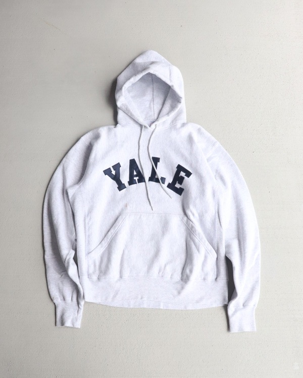 Vintage 90s Heather Gray SOFFE "YALE" Logo Reverse Weave Hoodie (XL)