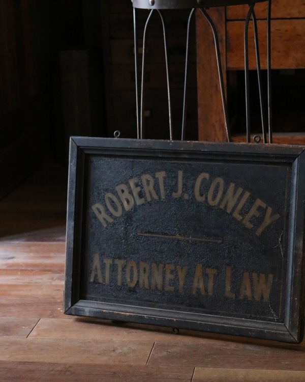 "ROBERT J. CONLEY" Double-side Sheet Metal Trade Sign｜"ROBERT J. CONLEY ...