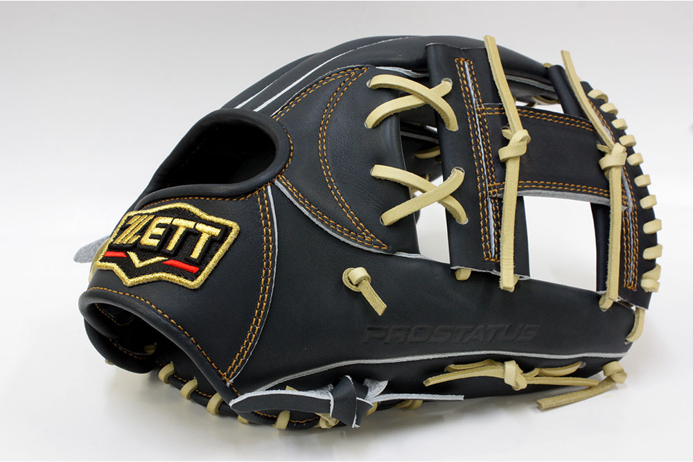 ゼット プロステイタス BRGB30270 名手今宮モデル ブラック×パステルブラウン紐（1932N）一般軟式用 ショート用グラブ サイズ4 革質最高 | ゼット,プロステイタス ...