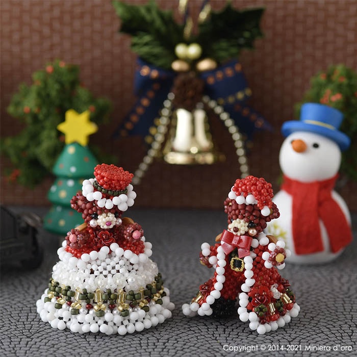 パーティーテディベアクリスマスセット～Heidi・Chester～ 【作家：Miniera d’oro】 | アイテムで探す,モチーフキット ...