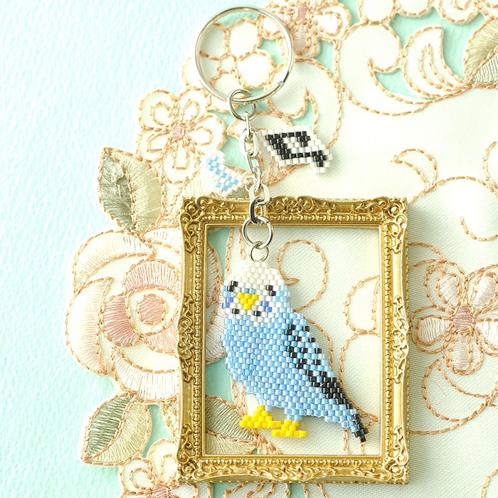 Blue Bird OT-075 【作家：青木恵理（Blue-Bell）】 | アイテムで探す,チャーム・ストラップ,動物・生き物,鳥 | BeadsMania