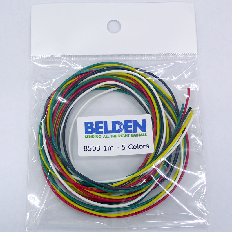 BELDEN STORE | BELDEN 8503-01-5 フックアップワイヤー5色(各1m)セット | 産業, 制御などの用途,リード線