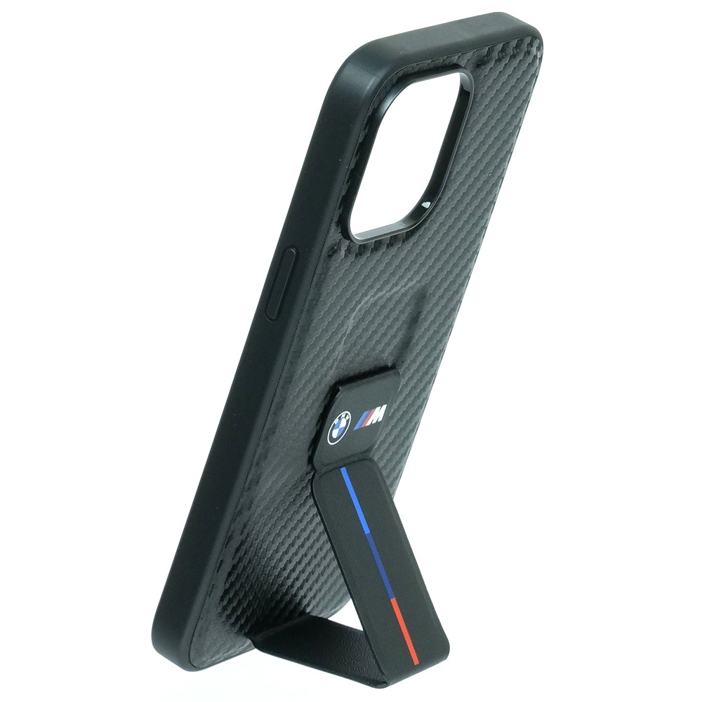 BMW iPhone 15ProMax PUレザー カーボン調 バックカバー スタンド付 ブラック BMHCP15XGSPCCK | その他のGT CAR,BMW,iPhoneケース ...
