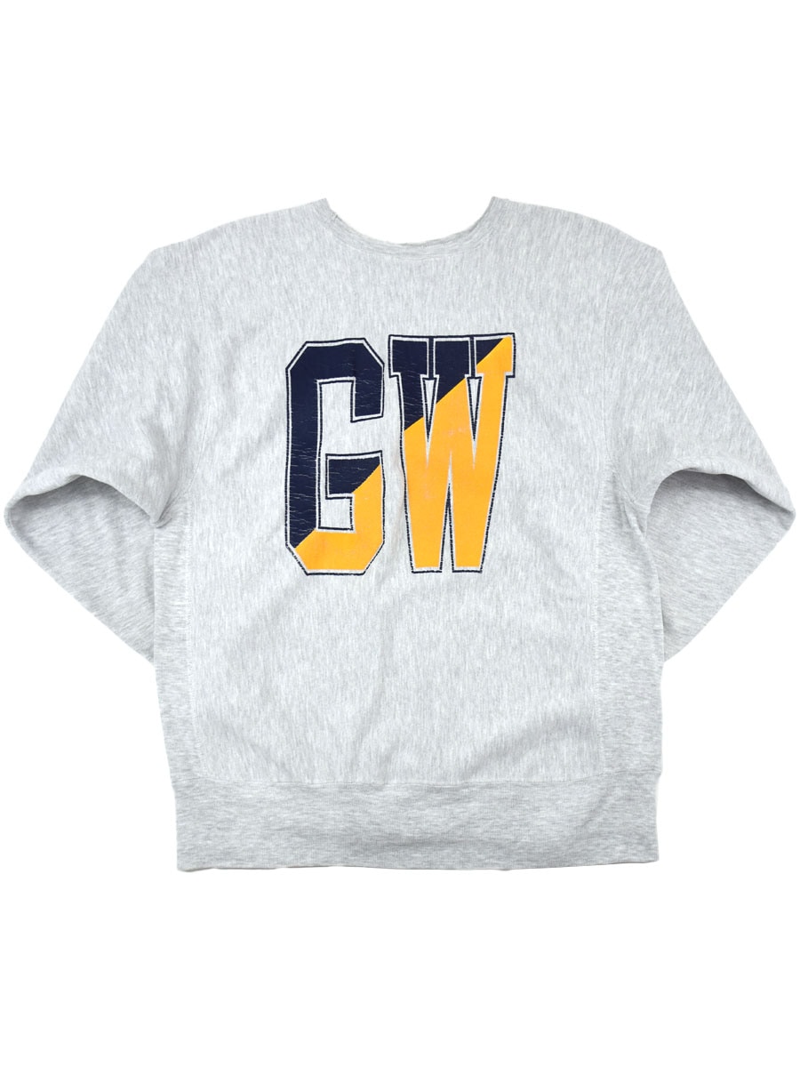 90's 刺繍タグ チャンピオンRW ''GW UNIVERSITY WASHINGTON D.C.'' 両面プリント！ 表記(XL) USA ...