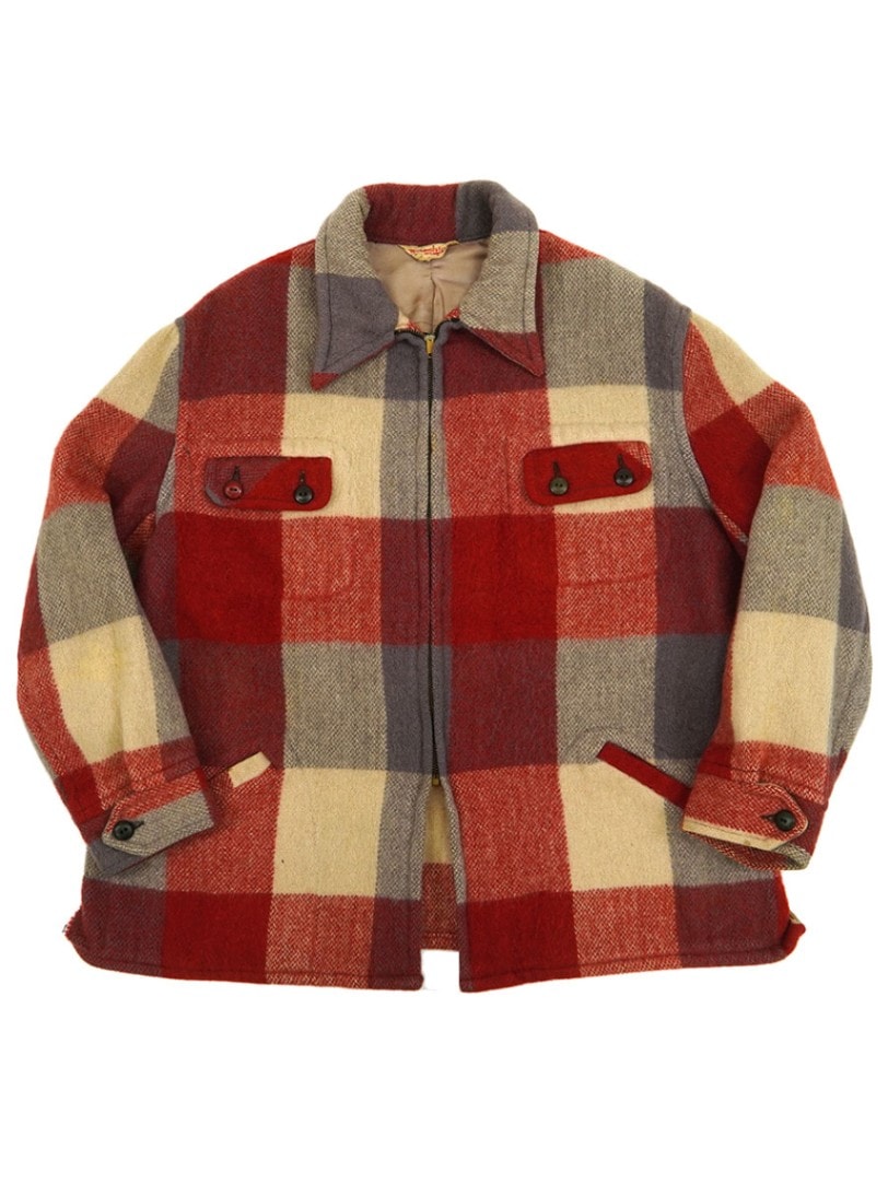 50's Woolmaster 好配色チェック フルジップ ウールジャケット 表記(L) | SOLD OUT | | BerBerJin ...