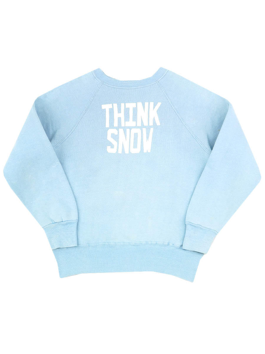60's～ ''THINK SNOW'' ラグランスウェット ライトブルー 実寸(M位) | すべての商品 | | BerBerJin ...