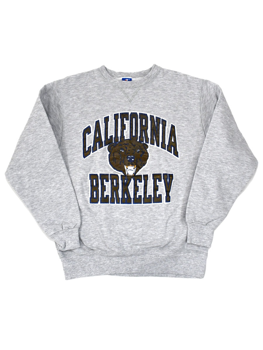 90's 青刺繍タグ チャンピオン ''CALIFORNIA BERKELEY'' 3段プリント 前Vスウェット 表記(XL) USA製 ...