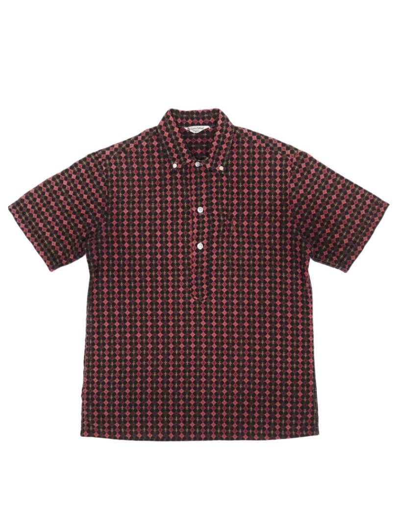 60's Custom Tailored 3点留め 総柄 S/S B.D.シャツプルオーバー 赤x黒 表記(M) | すべての商品 | | BerBerJin WebStore