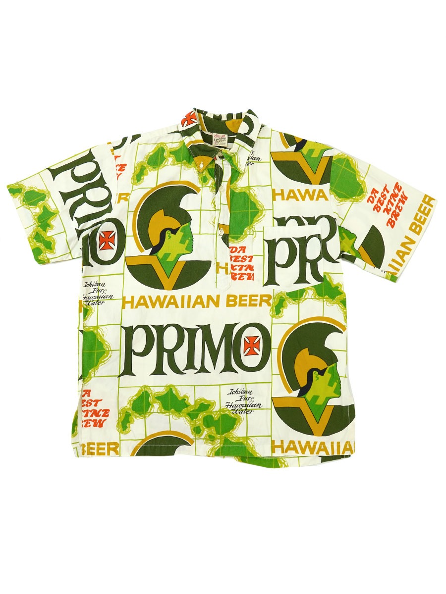 70's HAWAIIAN HOLIDAY ''PRIMO HAWAII'' BEER 半袖B.D.シャツ 実寸(S位) | NEW ITEM ...