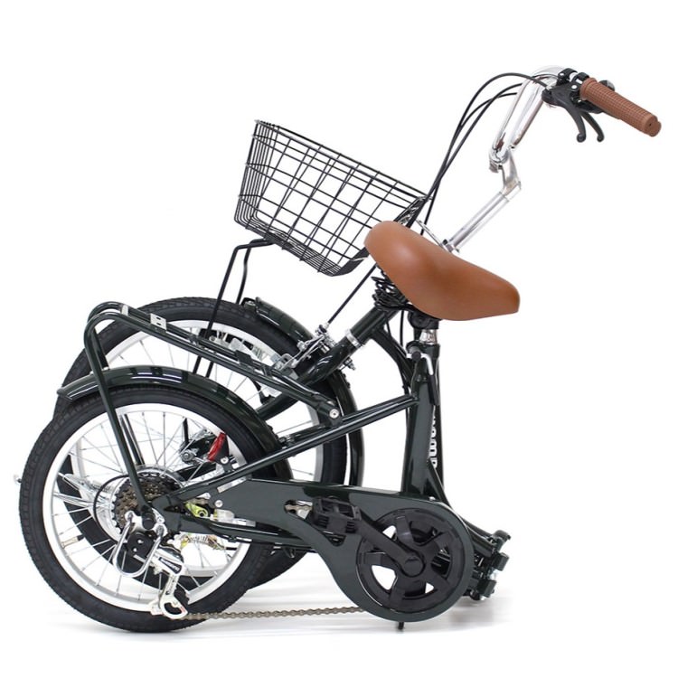 [折畳み自転車] FIELD CHAMP フィールドチャンプ 20×16インチ6段折畳み自転車GR モスグリーン MG-FCP2016GR ...