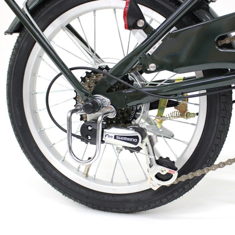 [折畳み自転車] FIELD CHAMP フィールドチャンプ 20×16インチ6段折畳み自転車GR モスグリーン MG-FCP2016GR ...