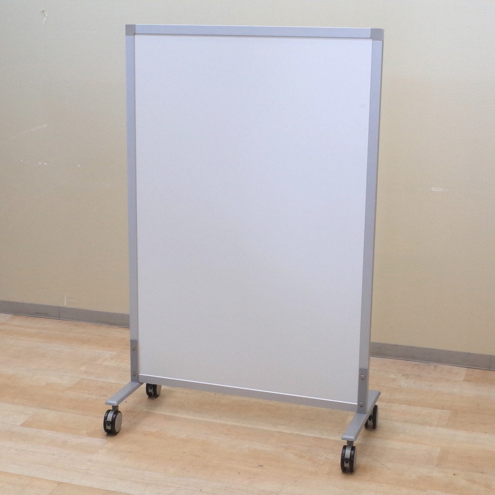 アールエフヤマカワ SHSCR-WHB パーテーション W800 H1300 ホワイト スクリーン キャスター 衝立 仕切り パネル KK10998 中古オフィス家具 配送サイズ300