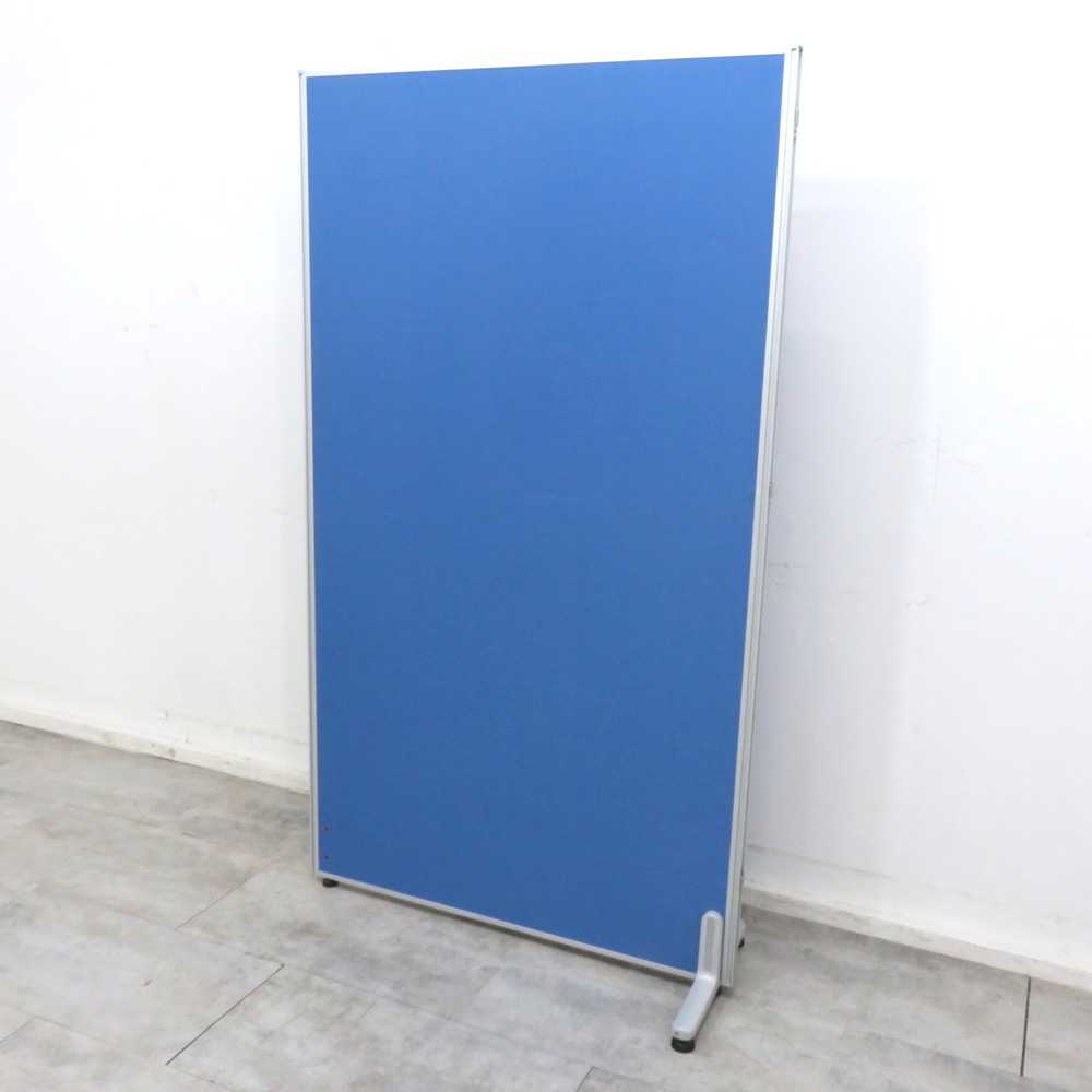 自立式パーテーション ブルー H1800 W900 衝立 間仕切り パネル パーティション スクリーン 目かくし YH11267 中古オフィス家具 配送サイズ300