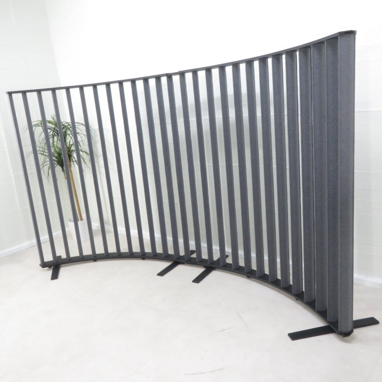 KOKUYO コクヨ SNA-ST10E6A stripel ストライプル パーテーション 2連セット グレー ラウンドタイプ ファブリック ...