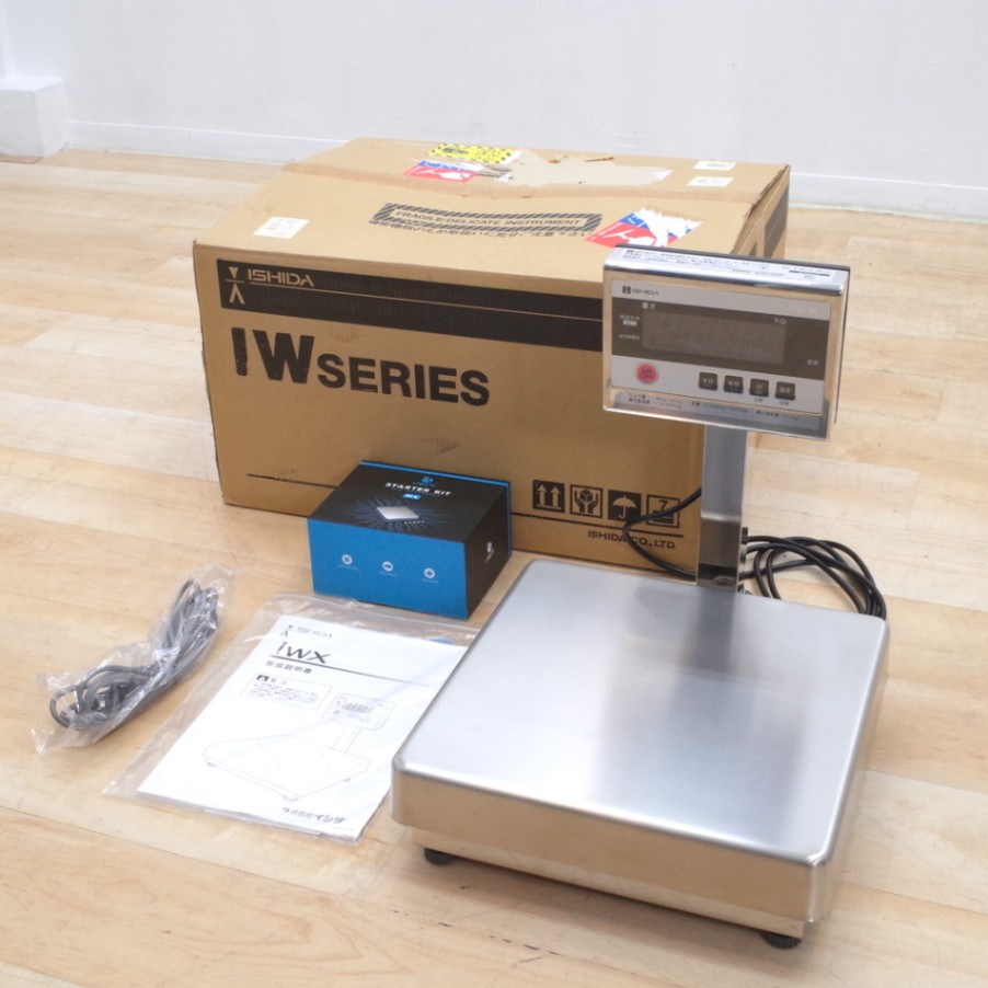 イシダ ISHIDA IWシリーズ IWX-30・S デジタル防水台はかり 秤 30kg 重量測定 ステンレス 作業現場 屋外 防塵 KK13887 中古オフィス家具 配送サイズ160 ヤマト ...