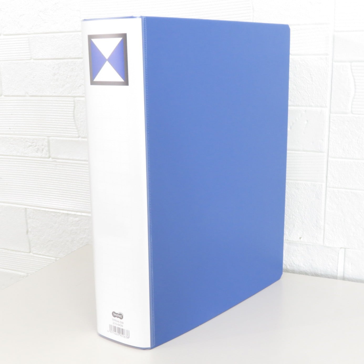 【4冊セット】TANOSEE TPFA4-5W 両開きパイプ式ファイル ブルー A4縦 500枚収容 事務 背幅66㎜ とじ具 ワーク 書類 整理 YH15208 未使用 配送サイズ120
