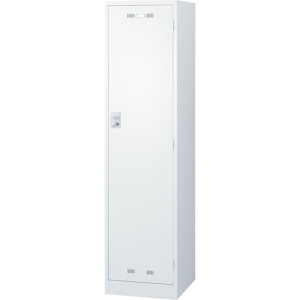 【新品】生興 スチールロッカー 1人用ロッカー ダイヤル式 キーレス W455 D515 H1790 ホワイト 個人ロッカー ハンガーパイプ 網棚 更衣室 BR-SLDW-1-D オフィス家具