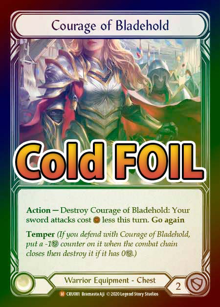《Cold Foil》[Warrior]Courage of Bladehold [M]《CRU-初版》 | Flesh and Blood,シングル一覧,Crucible of War ...