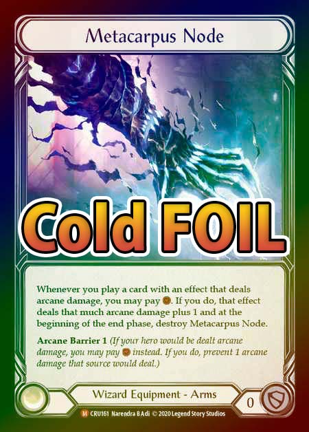 《Cold Foil》[Wizard]Metacarpus Node [M]《CRU-初版》 | Flesh and Blood,シングル一覧 ...