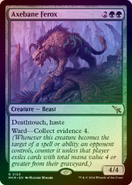 【FOIL】【英】斧折りのフェロックス/Axebane Ferox[緑R]【MKM】 | スタンダード,カルロフ邸殺人事件,FOIL,神話レア ...