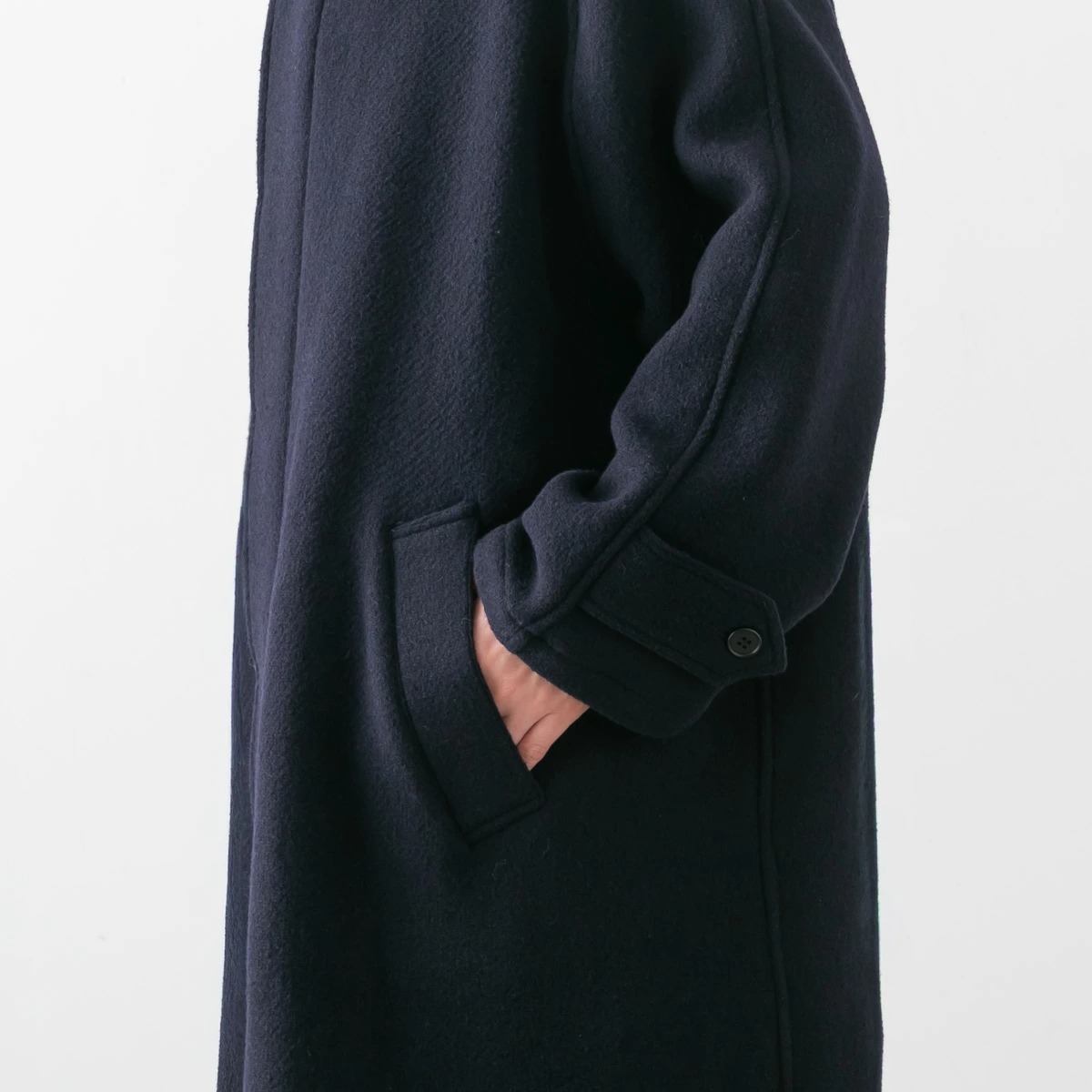 HTS エイチティーエス HEAVY WEIGHT WOOL TWILL BALMACAAN COAT ウールツイル バルマカンコート ...