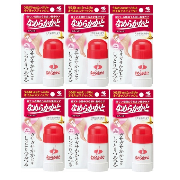なめらかかと スティック 寝ている間のうるおい集中ケア アロエエキス配合 30g×6【6個セット】 小林製薬 踵 乾燥 フットケア | 生活 ...