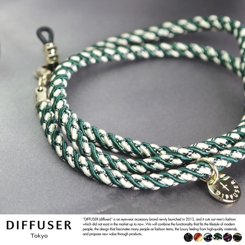 DIFFUSER 和装グラスコード EDO Twin Glass Code | ファッション,メガネ | | 紳士の持ち物