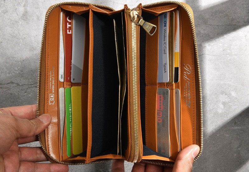 Pid ecrire 防水牛革 ラウンドジッパー長財布 おしゃれかっこいい/大人