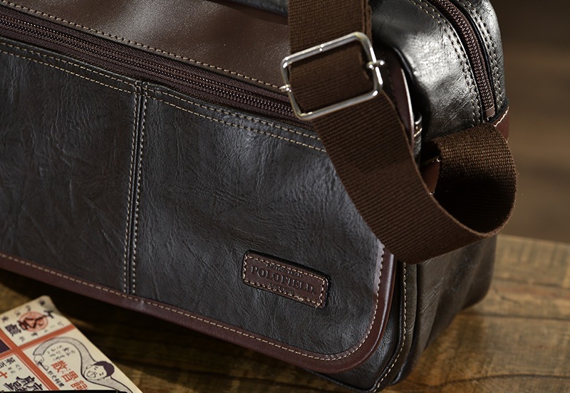 POLOFIELD ハンドル付きショルダーバッグ 横型 日本製斜めがけ/合皮