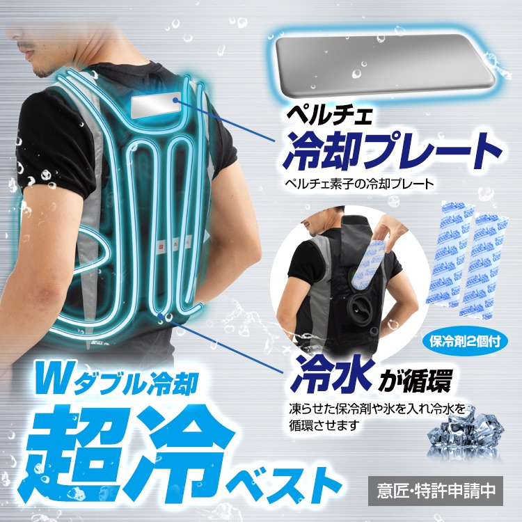 BR-871 ペルチェ水冷ベスト(レギュラーサイズ)/セット