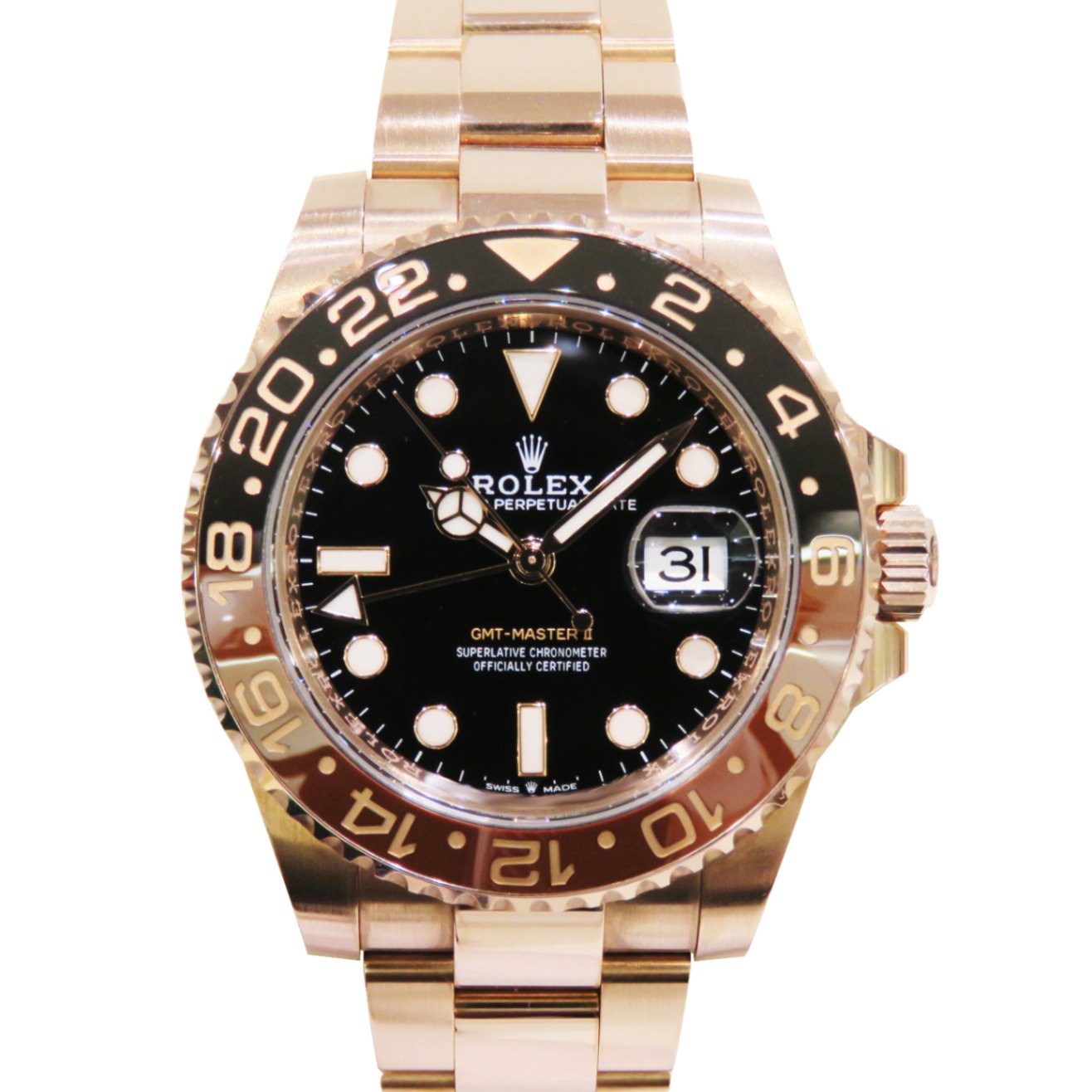 ROLEX (ロレックス) GMTマスターⅡ 腕時計 126715CHNR ブラック カフェオレ ERG オイスター 中古美品 P-073 銀座店 | 時計 | ブランドバンク ショッピングサイト