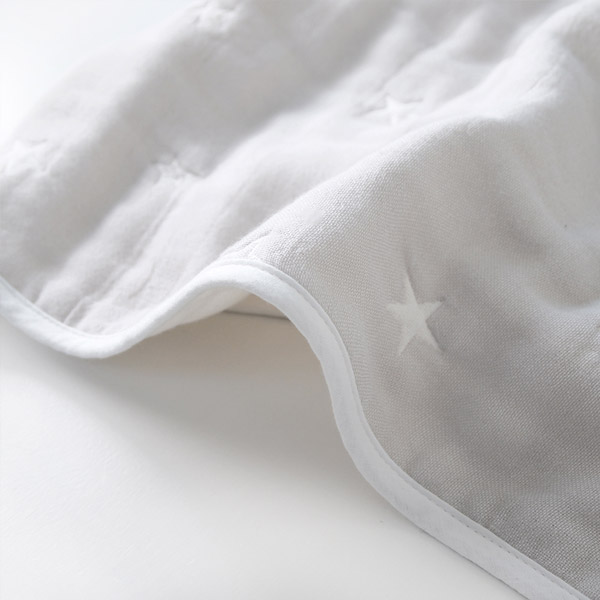 10mois ディモワ ふくふくガーゼ mini me ベビーブランケット / グレー ｜ ブリベビ BrilliantBaby 本店