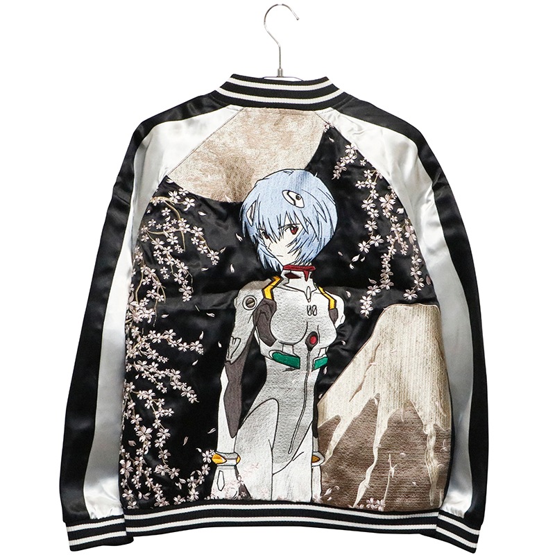 錦 nishiki × EVANGELION 綾波レイ×富士桜 柄 刺繍 和柄 リバーシブル