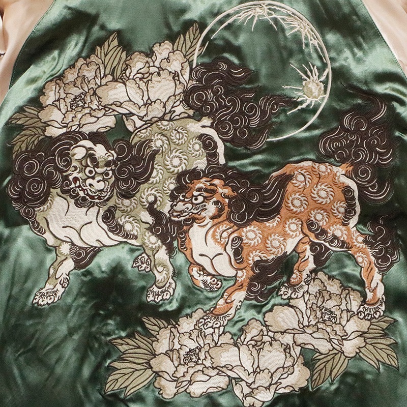 古都古都 ことこと 唐獅子牡丹 柄 リバ－シブル スカジャン （ KTJK-010 ） | 和柄ブランド,古都古都,スカジャン | BSCギャラリー京都