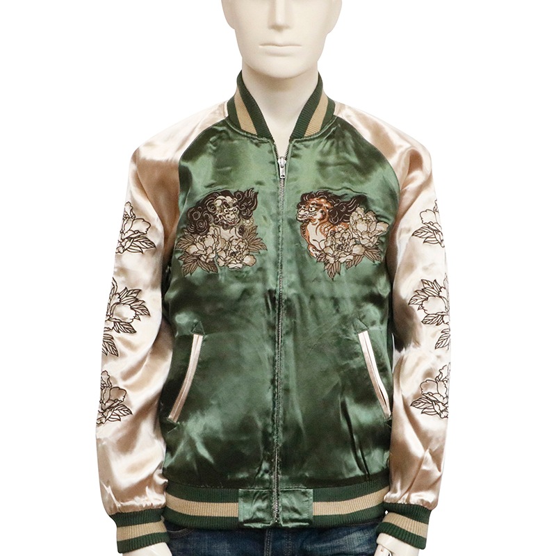 古都古都 ことこと 唐獅子牡丹 柄 リバ－シブル スカジャン （ KTJK-010 ） | 和柄ブランド,古都古都,スカジャン | BSCギャラリー京都