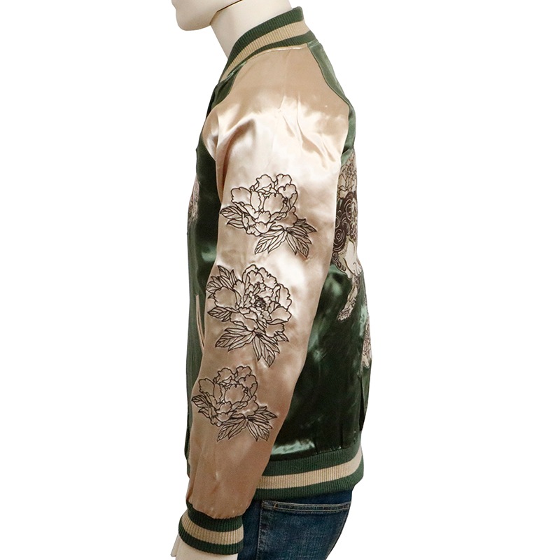 古都古都 ことこと 唐獅子牡丹 柄 リバ－シブル スカジャン （ KTJK-010 ） | 和柄ブランド,古都古都,スカジャン | BSCギャラリー京都