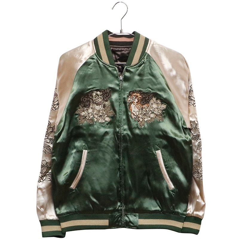 古都古都 ことこと 唐獅子牡丹 柄 リバ－シブル スカジャン （ KTJK-010 ） | 和柄ブランド,古都古都,スカジャン | BSCギャラリー京都