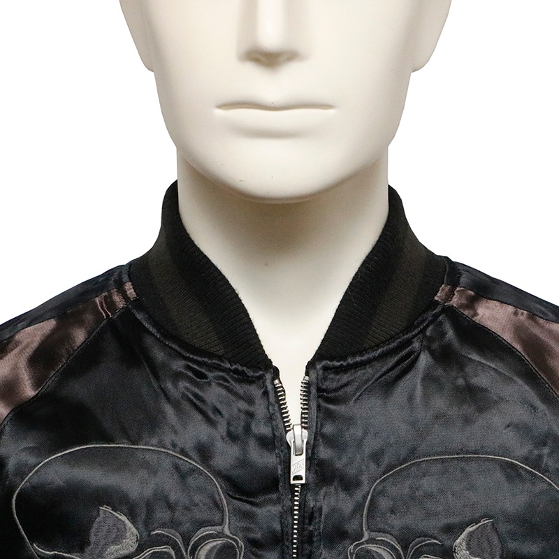 大きいサイズ 古都古都 ことこと ガシャ髑髏 柄 リバ－シブル スカジャン （ KTJK-006 ） XXXLサイズ | 和柄ブランド,古都古都,スカジャン | BSCギャラリー京都