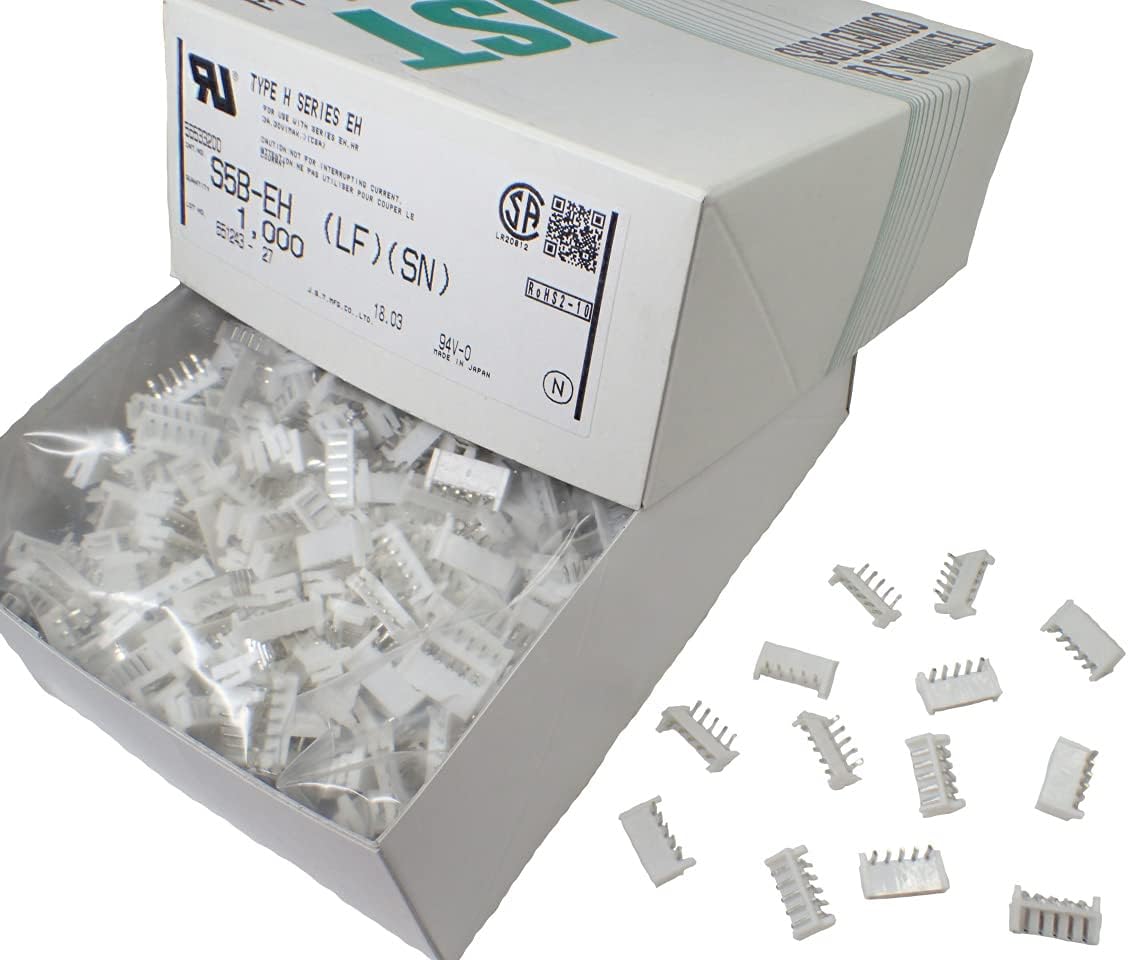 JST 5ピン コネクタ 白 S5B-EH(LF)(SN) (1,000個セット) | カテゴリ別,部品,配線・接続部品,コネクタ | Buhieen.com