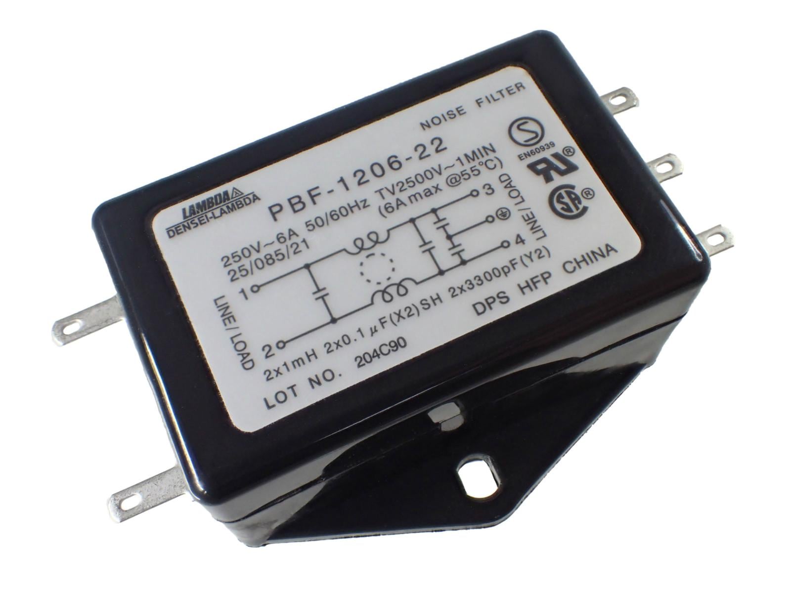 DENSEI LAMBDA 電源ライン用 EMCフィルタ 250V 6A PBF-1206-22 | カテゴリ別,部品,受動部品,フィルタ | Buhieen.com