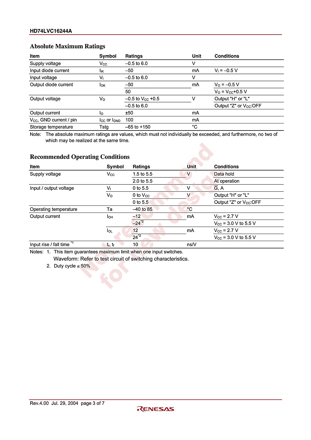 RENESAS 16Bit Buffers Line Drivers with 3-state Outputs HD74LVC16244ATEL-E | カテゴリ別,部品,半導体製品,ロジック ...