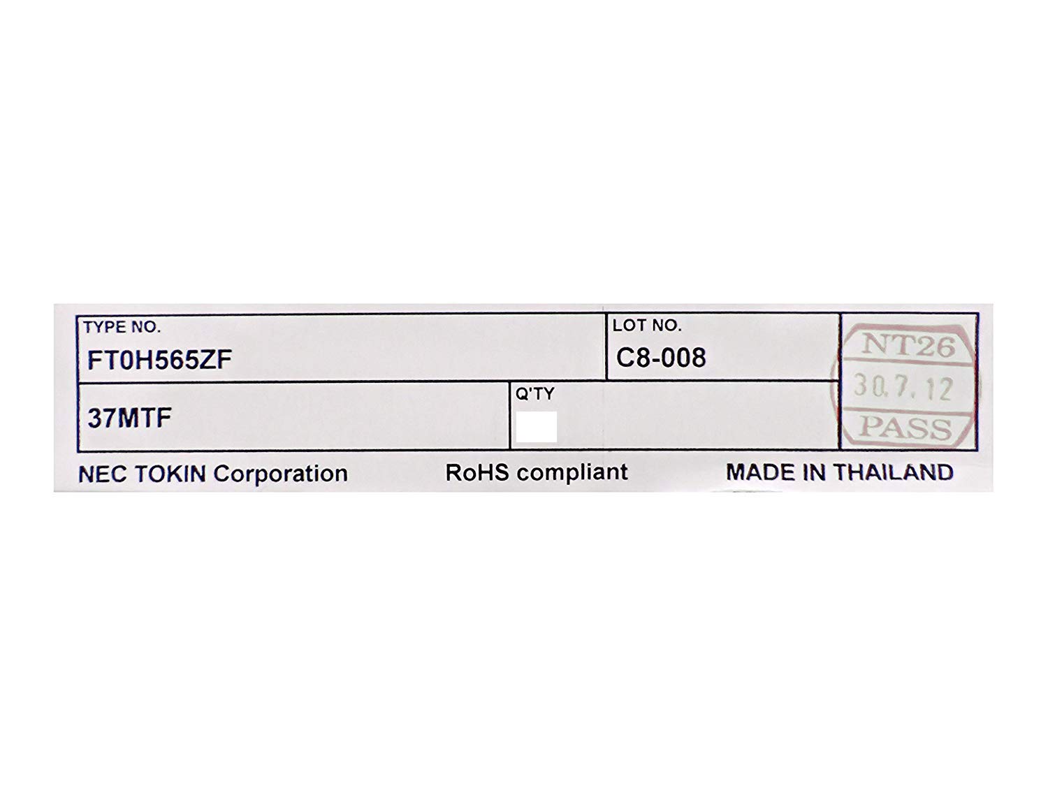 NEC TOKIN 標準品 電気二重層コンデンサ 5.5V 5.6F 85℃ スーパーキャパシタ FTシリーズ FT0H565ZF ...