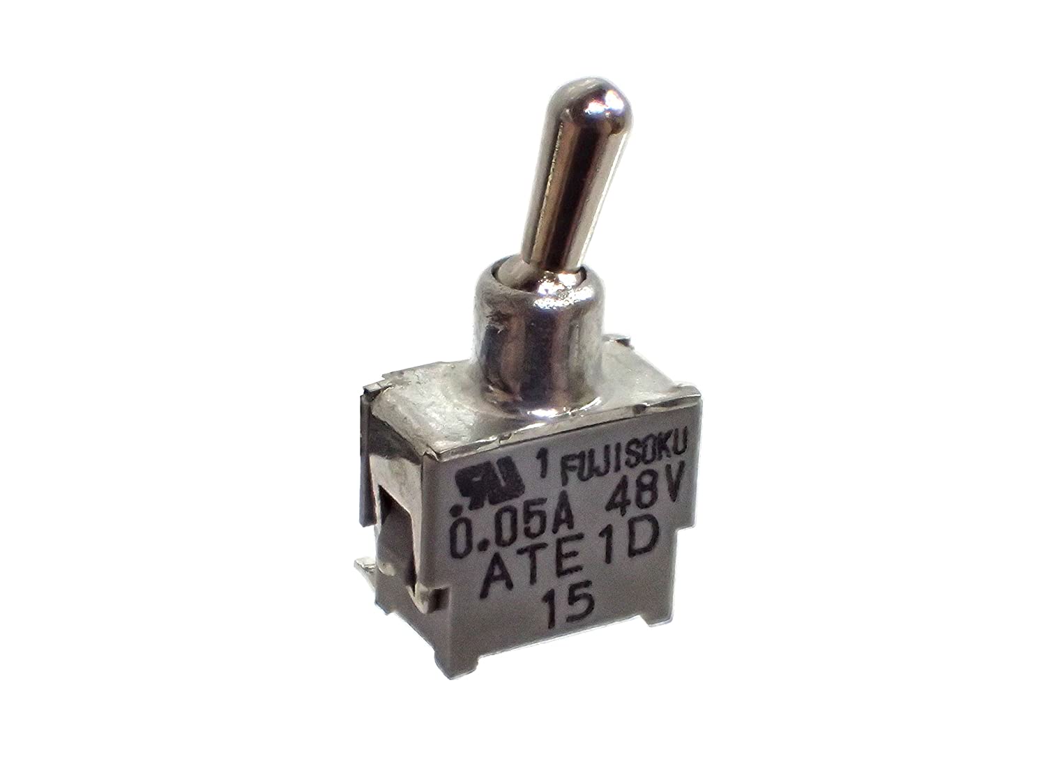 FUJISOKU 単極双投 SPDT ON-ON スタンダード トグルスイッチ 0.05A 48V ATEシリーズ ATE1D-5M3-10 ...