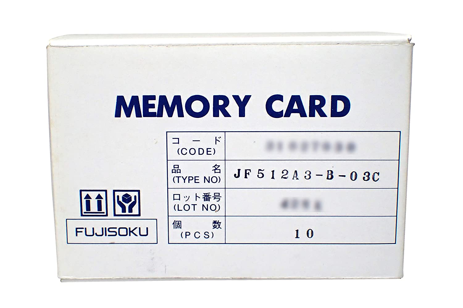FUJISOKU 産業用 512KB Flash Memory Card JF512A3-B-03C (10個セット) | カテゴリ別,部品 ...