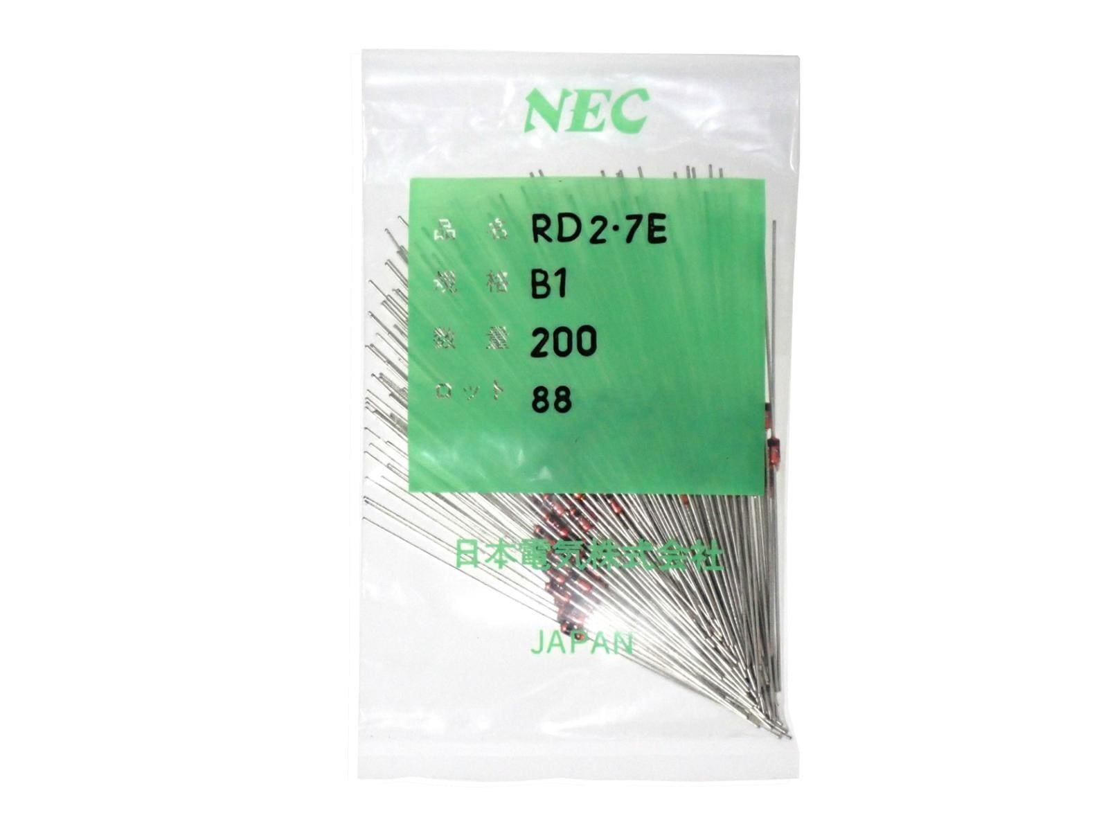 NEC 定電圧 ダイオード RD2.7E(B1) (200個セット) | カテゴリ別,部品,半導体製品,ダイオード | Buhieen.com