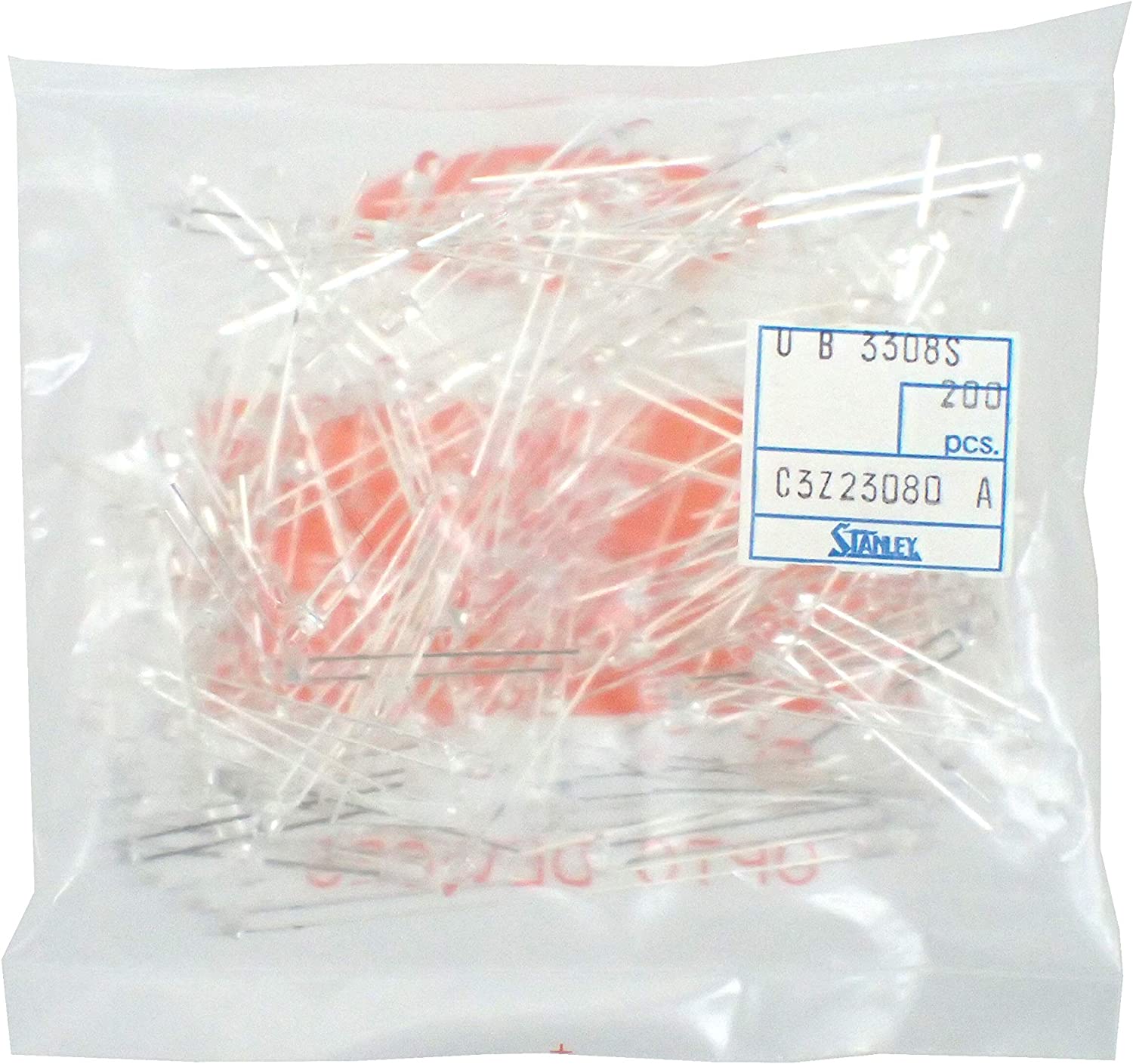 STANLEY 3mm 砲弾型 青色 LED 250mcd～500mcd UB3308S (200個セット) | カテゴリ別,部品,光エレクトロニクス,LED | Buhieen.com