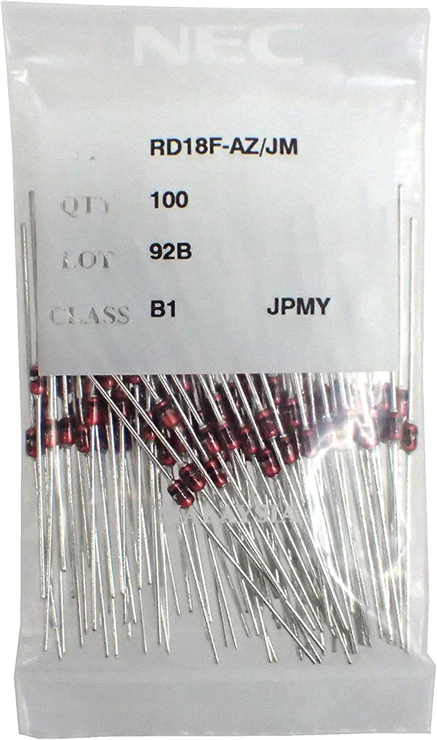 NEC プレーナ形 シリコン 定電圧 ツェナーダイオード 1W 18V RD18F-AZ/JM(B1) (100個セット) | カテゴリ別,部品,半導体製品,ダイオード | Buhieen.com